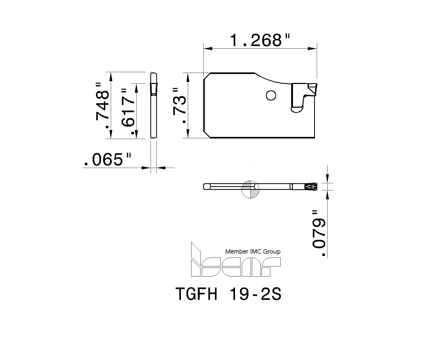 ISCAR Cutting Tools - Metal Working Tools - TGFH-S : 2391927 - TGFH 19-2S