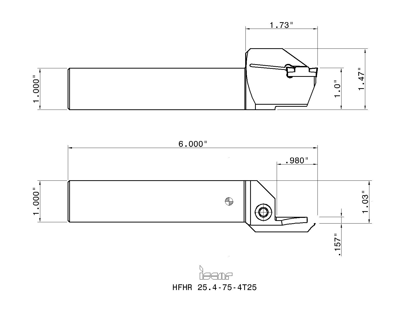 ISCAR Cutting Tools - Metal Working Tools - HFHR/L-4T : 2500207 - HFHR ...