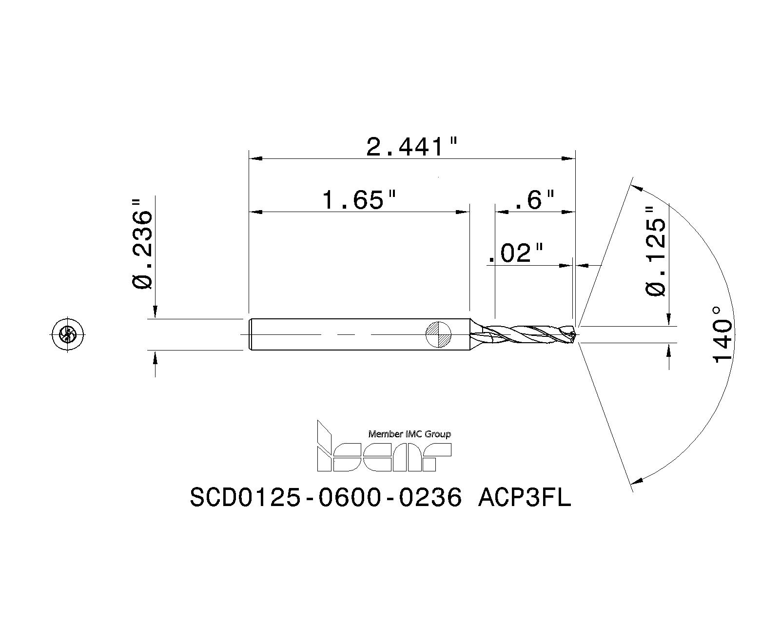 ISCAR Cutting Tools - Metal Working Tools - SCD-ACP3FL (3XD) : 3411410 ...