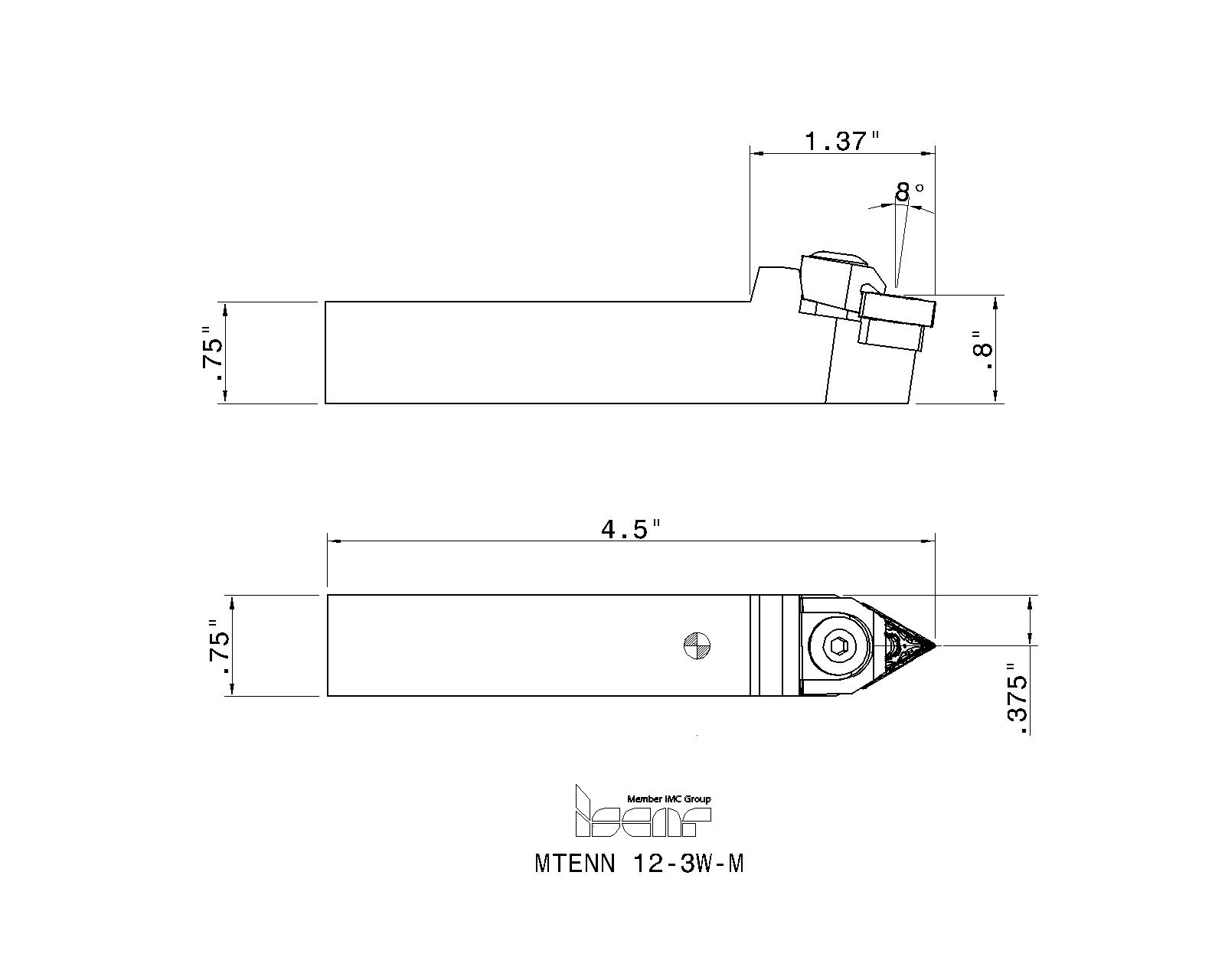 ISCAR Cutting Tools - Metal Working Tools - MTENN-W : 3600461 - MTENN ...