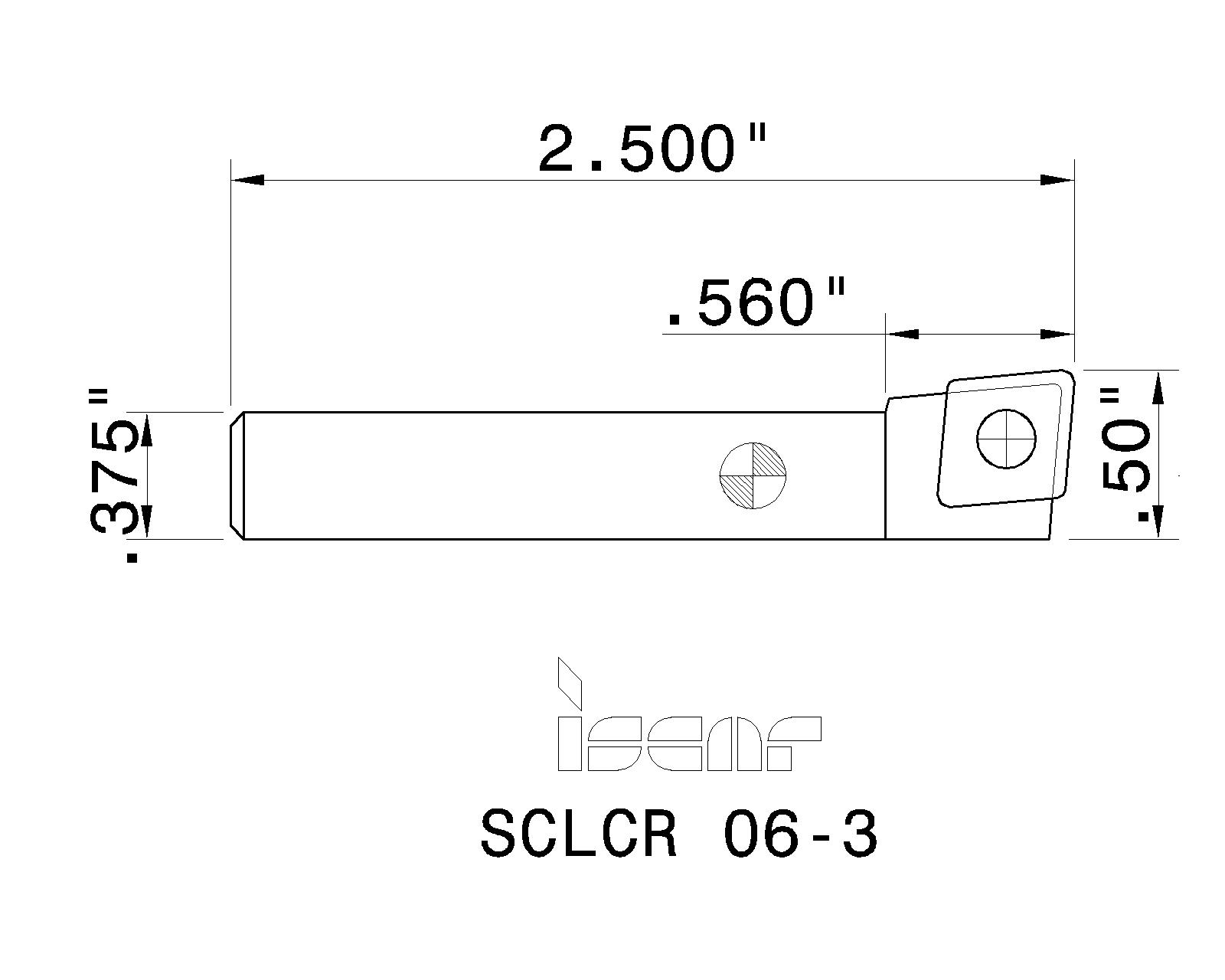 ISCAR Cutting Tools - Metal Working Tools - SCLCR/L : 3600869 - SCLCR 06-3