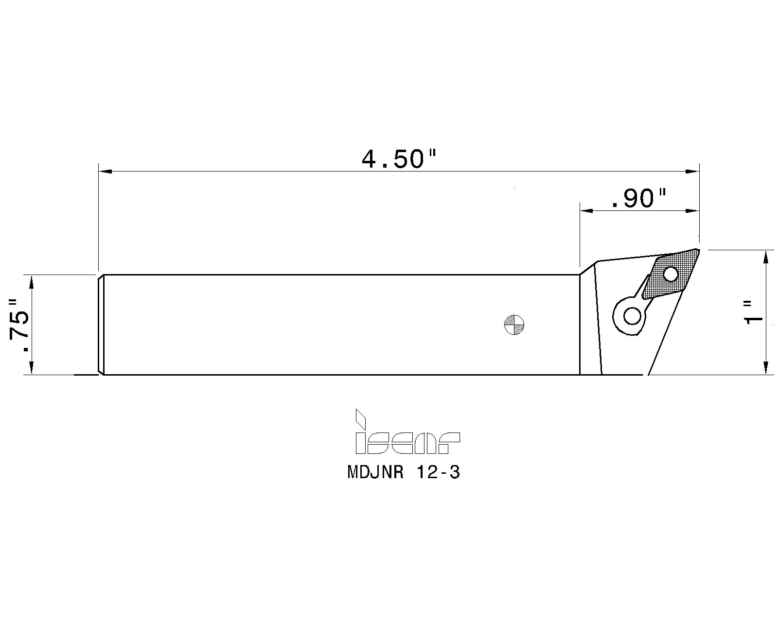 ISCAR Cutting Tools - Metal Working Tools - MDJNR/L : 3601222 - MDJNR 12-3