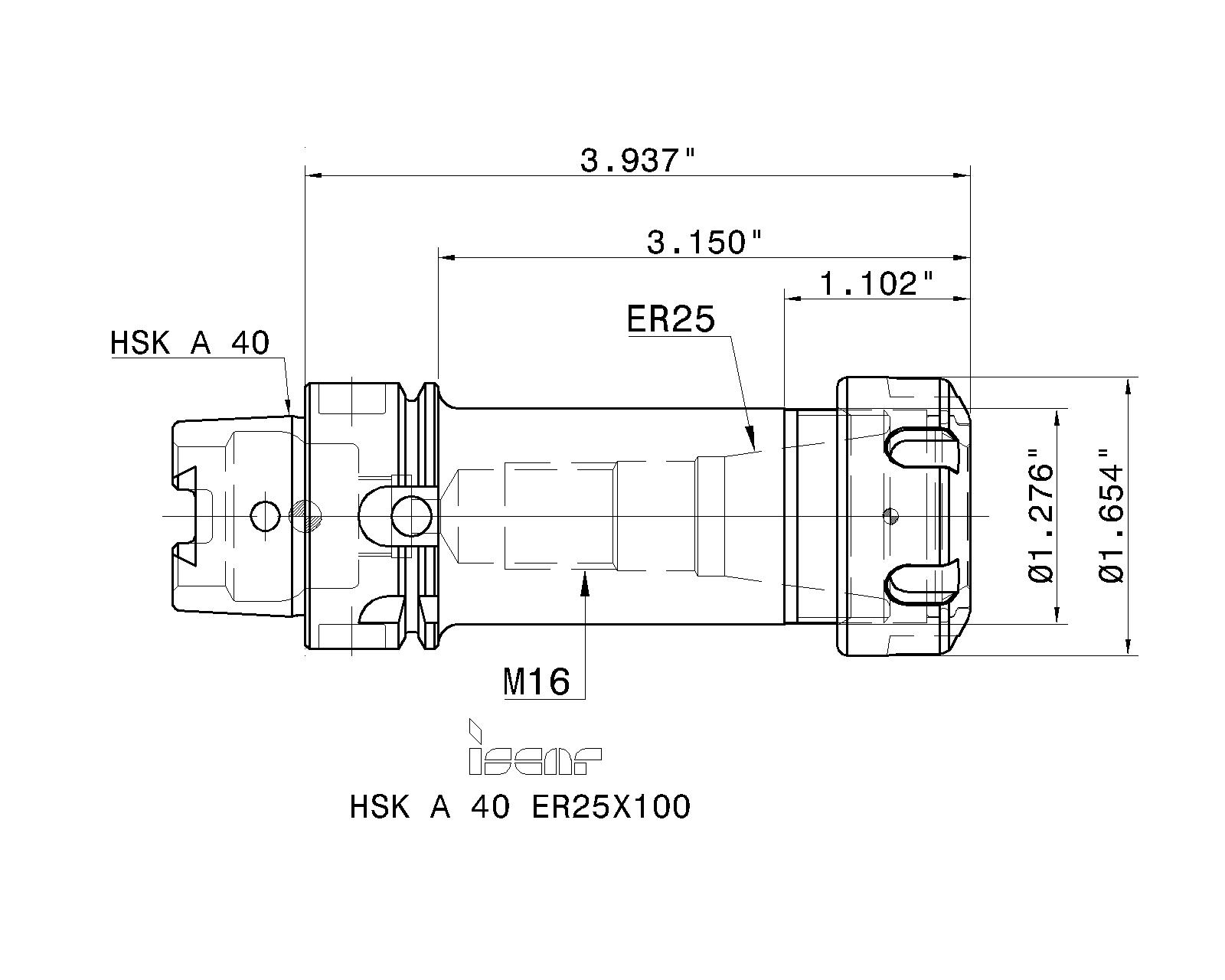 ISCAR Cutting Tools - Metal Working Tools - HSK A-ER : 4561316 - HSK ...