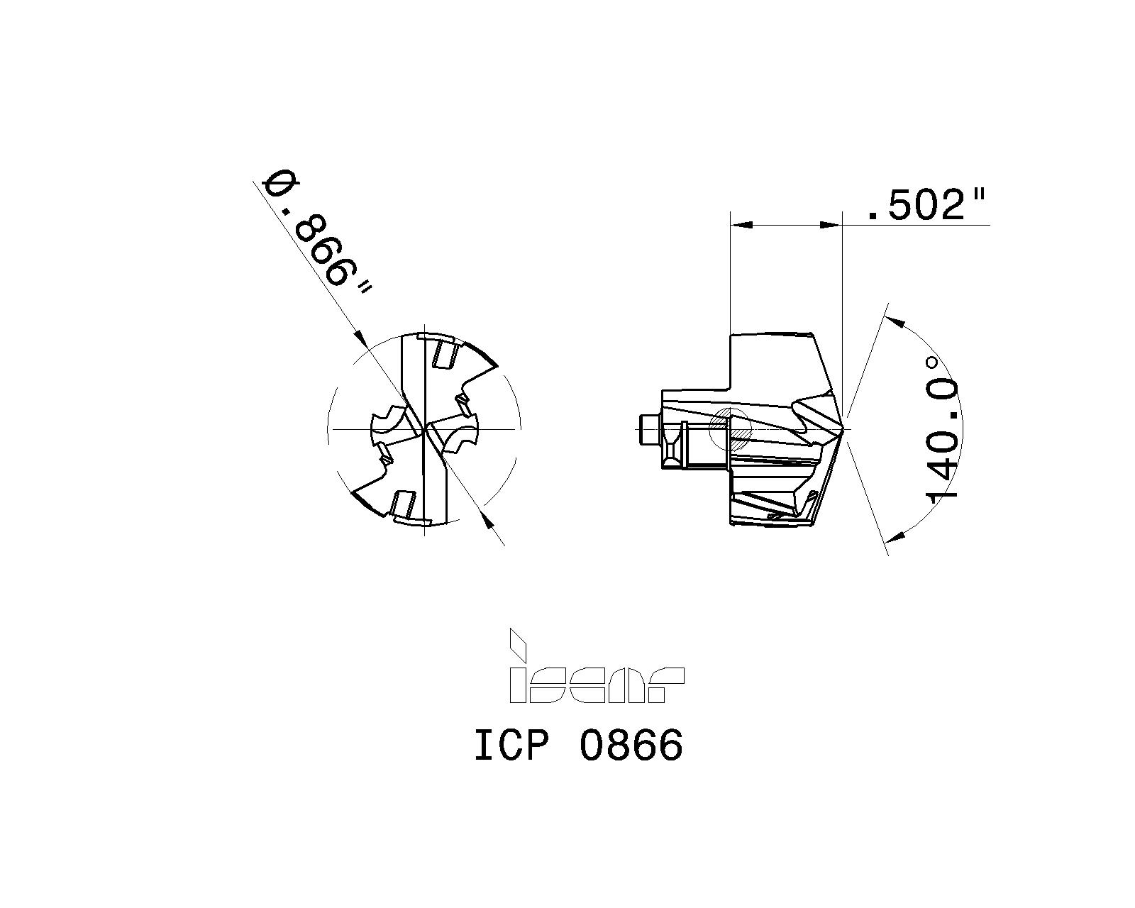 ISCAR Cutting Tools - Metal Working Tools - ICP : 5506652 - ICP 0866