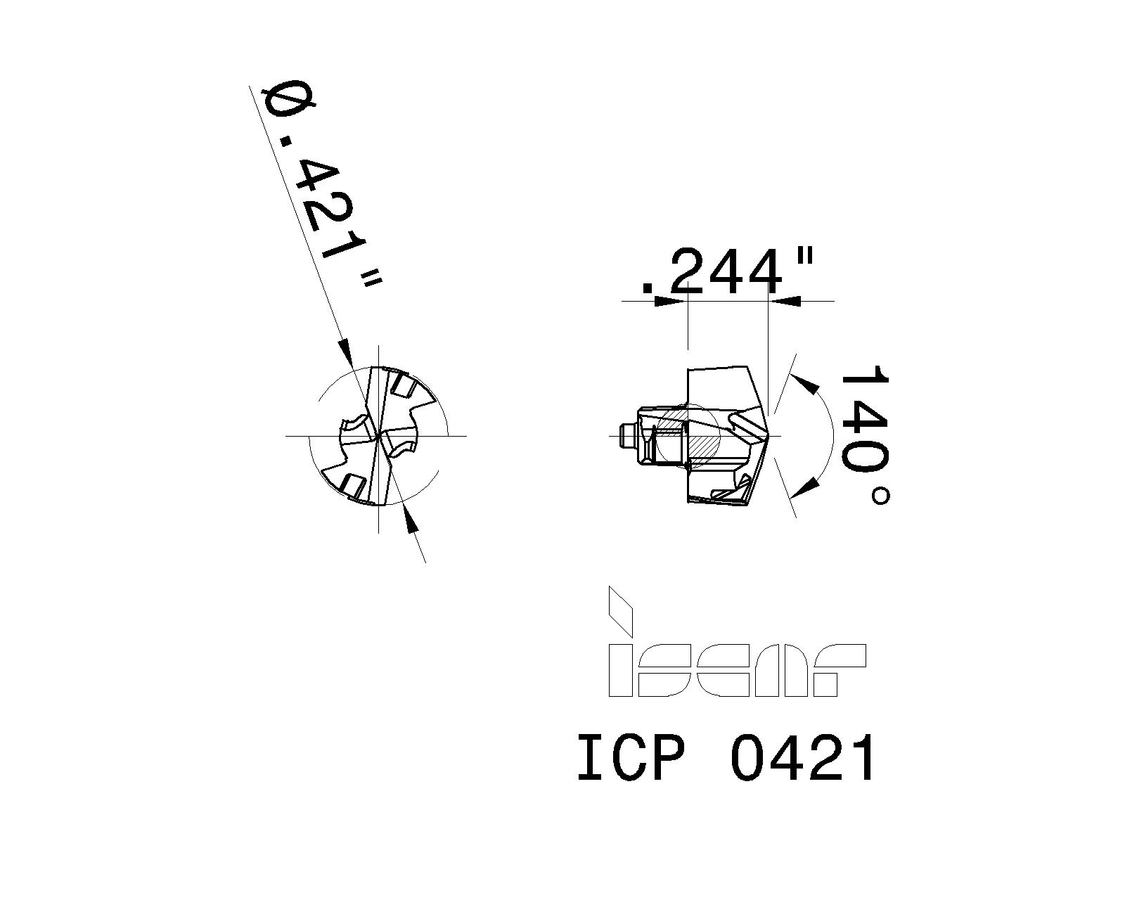 ISCAR Cutting Tools - Metal Working Tools - ICP : 5508265 - ICP 0421