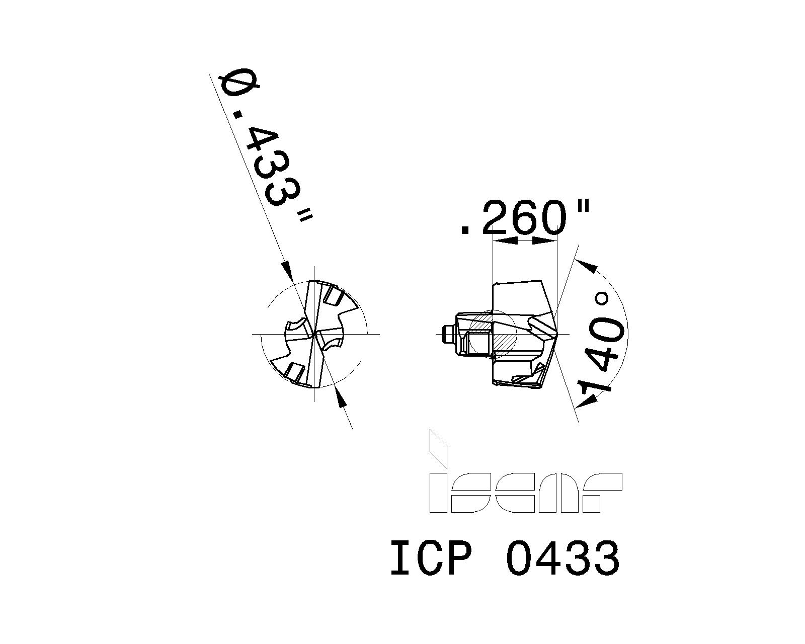 ISCAR Cutting Tools - Metal Working Tools - ICP : 5508286 - ICP 0433