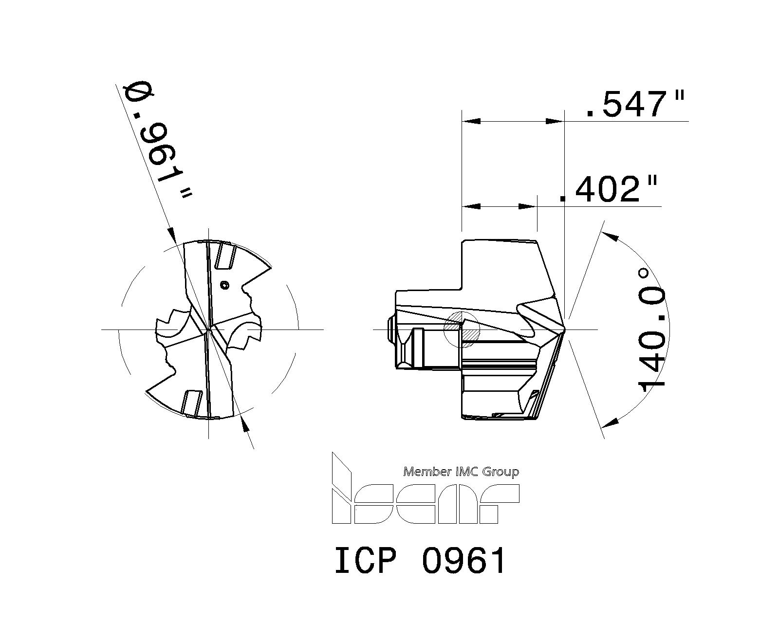 ISCAR Cutting Tools - Metal Working Tools - ICP : 5509172 - ICP 0961