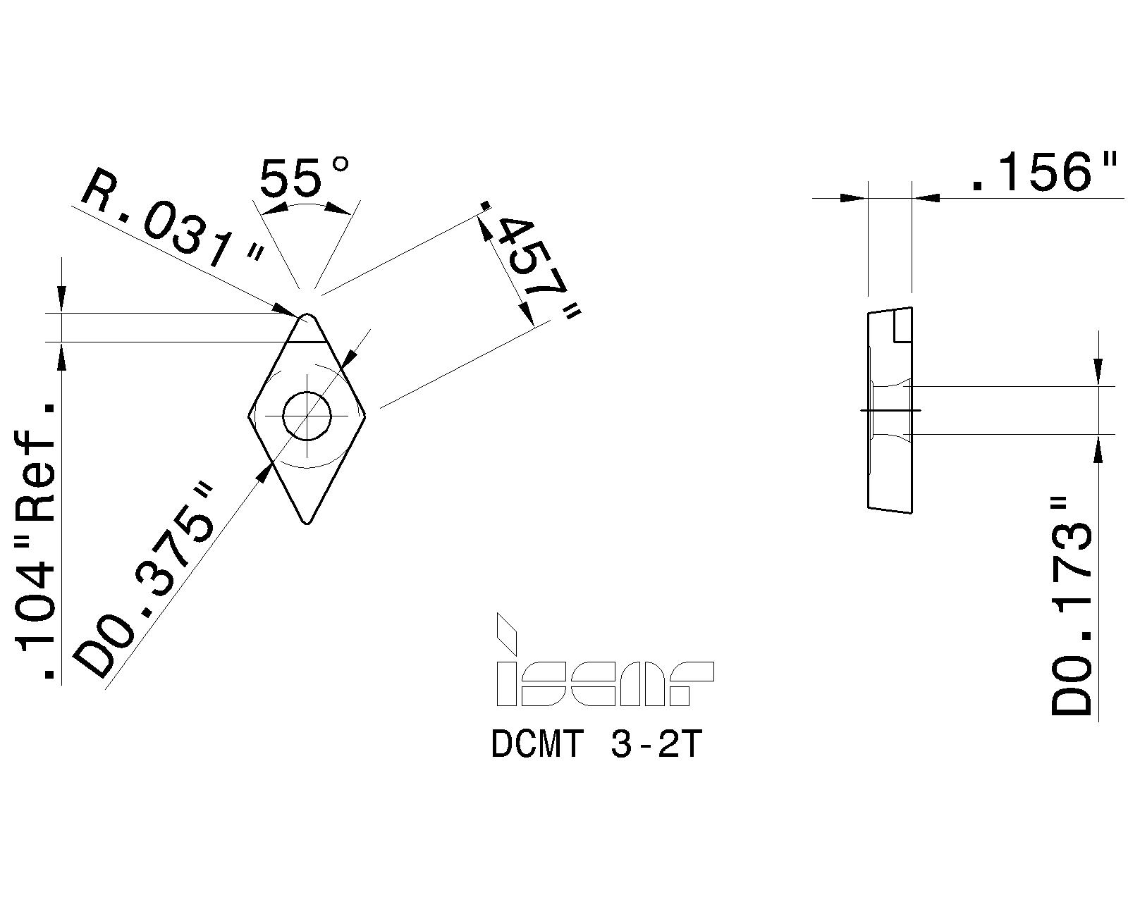 ISCAR Cutting Tools - Metal Working Tools - DCMT (CBN) : 5700498 - DCMT ...