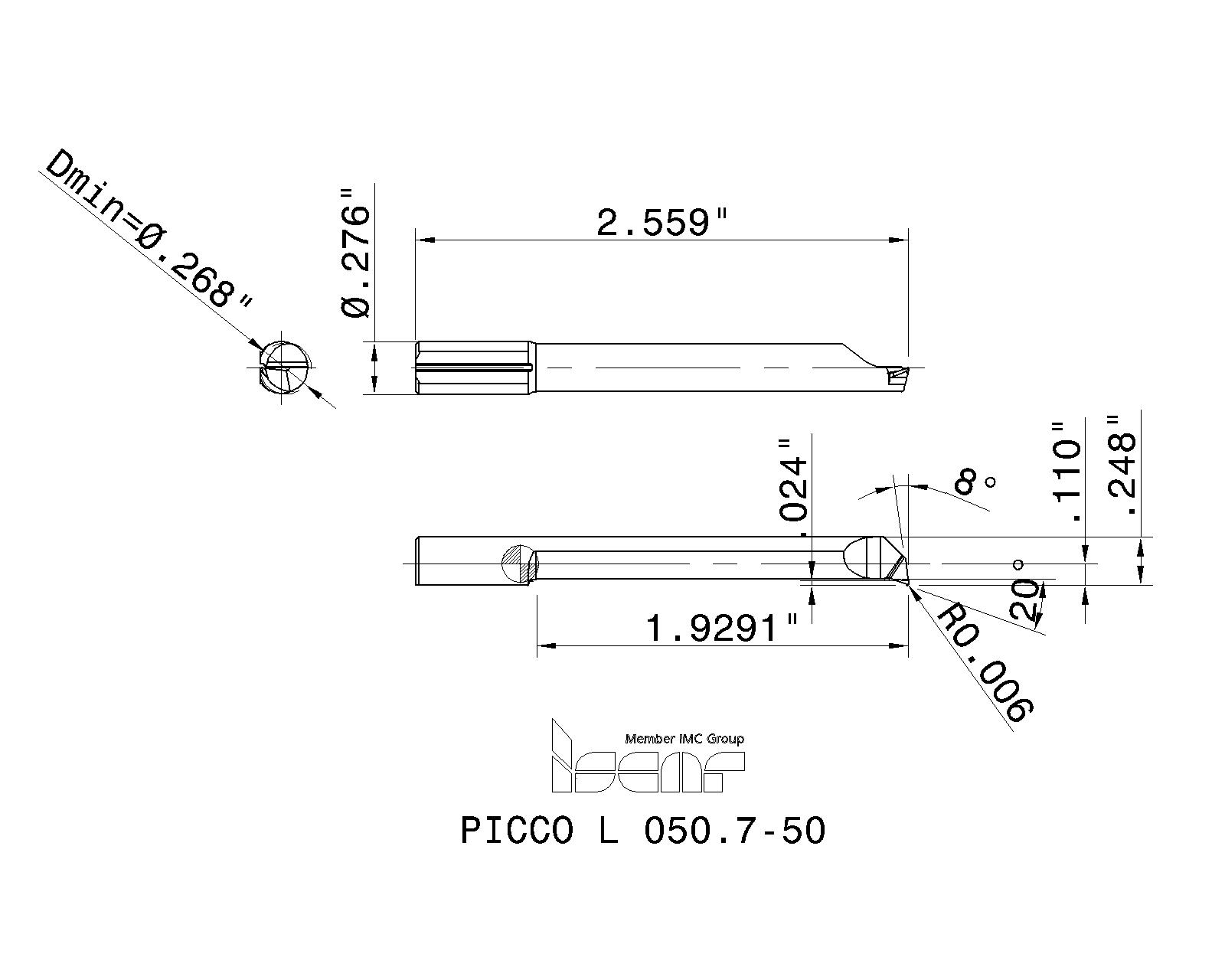 ISCAR Cutting Tools - Metal Working Tools - PICCO R/L 050, 053, 055 : ...