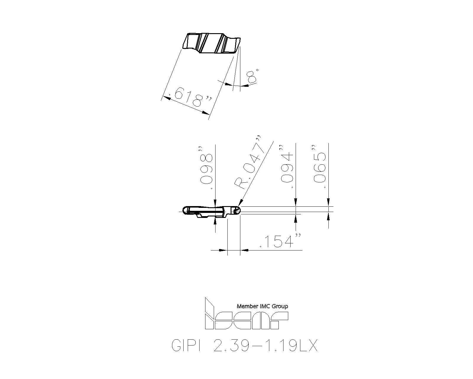 ISCAR Cutting Tools - Metal Working Tools - GIPI-RX/LX : 6404146 - GIPI ...