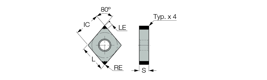 ISCAR Cutting Tools - Metal Working Tools - ISO-Turning - - CNGA-J(CBN)