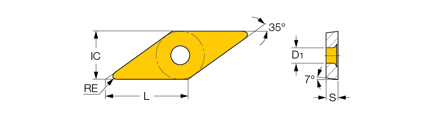 ISCAR Cutting Tools - Metal Working Tools - ISO-Turning - - VCMT-14